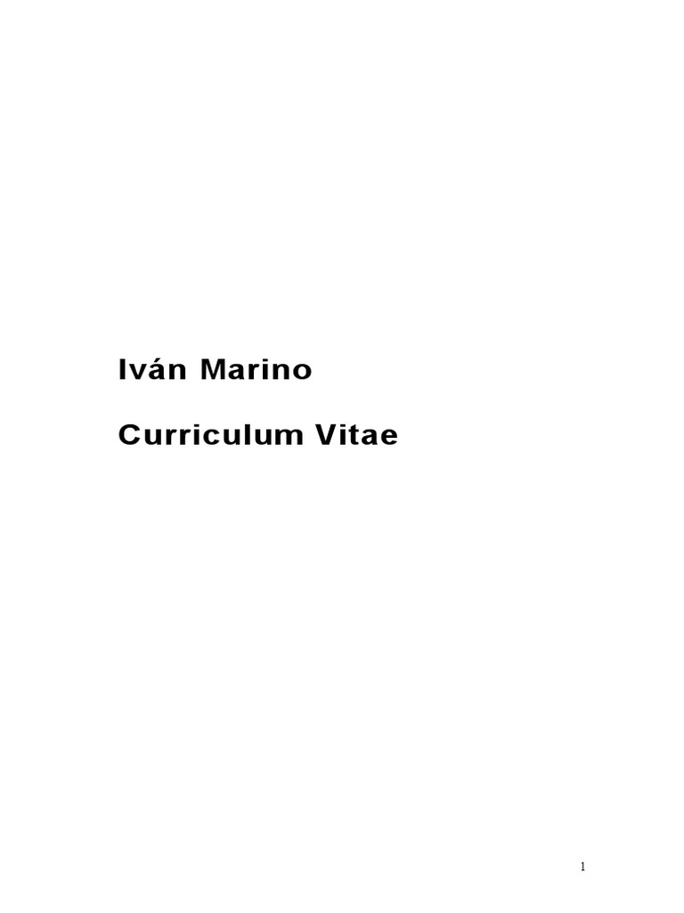 Iván Marino Curriculum Vitae | PDF | Streaming Media | Buenos Aires