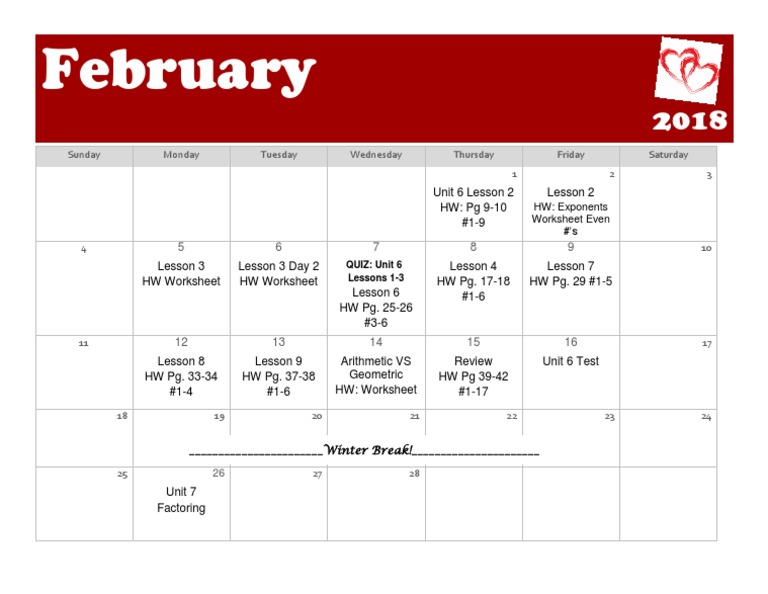 February Calendar | PDF