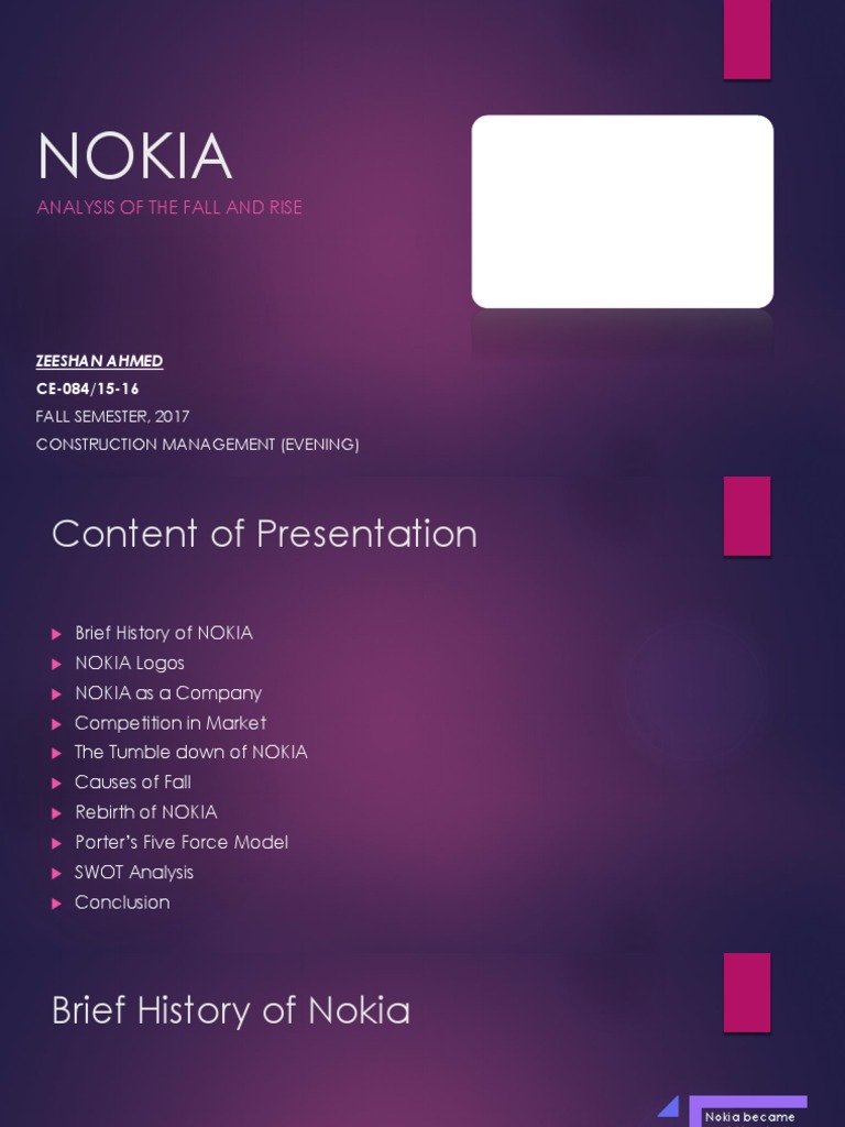 Nokia: Analysis of The Fall and Rise | PDF | Nokia | I Phone