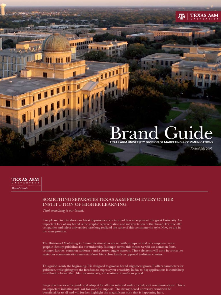 Brand Guide: Texas A&M University Division of Marketing ...