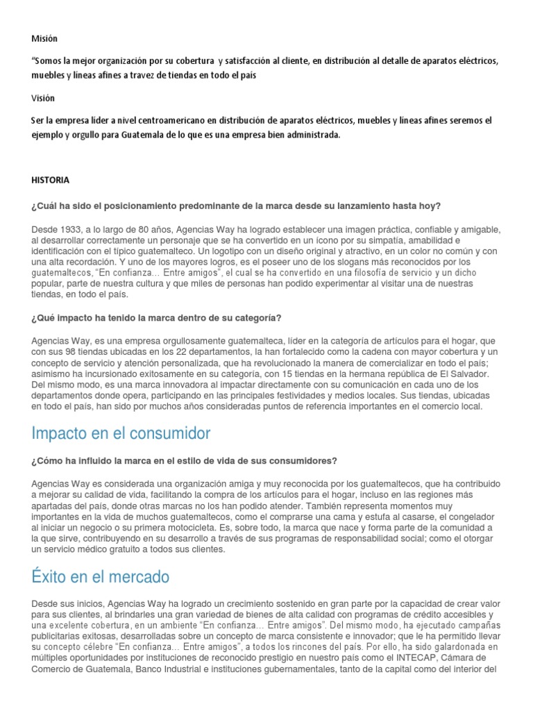 Agencias Way | PDF | Guatemala | Marca