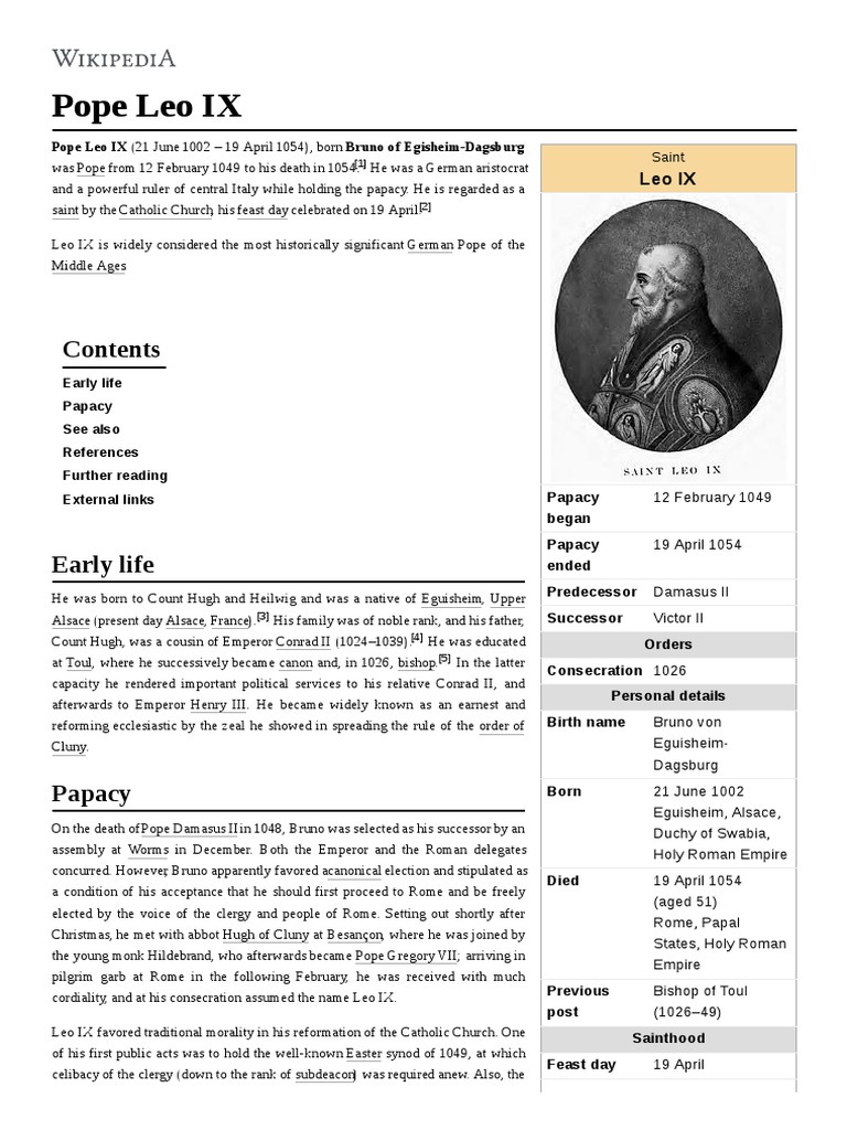 Pope Leo IX | PDF | Catholic Church | Holy See