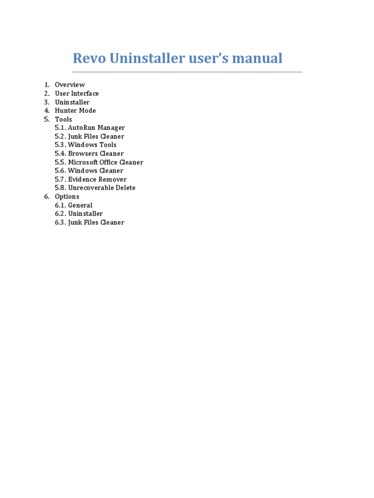 Revo Uninstaller User's Manual | PDF | Windows Registry | Group Policy