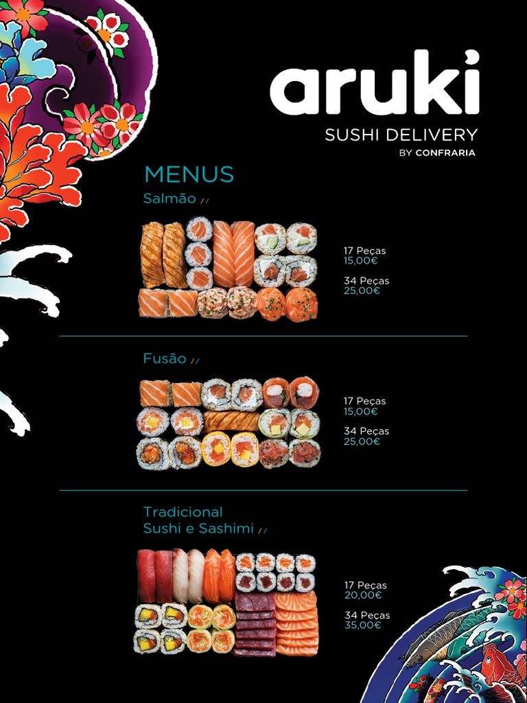 Aruki Menu Digital | PDF | Sushi | Alimentos