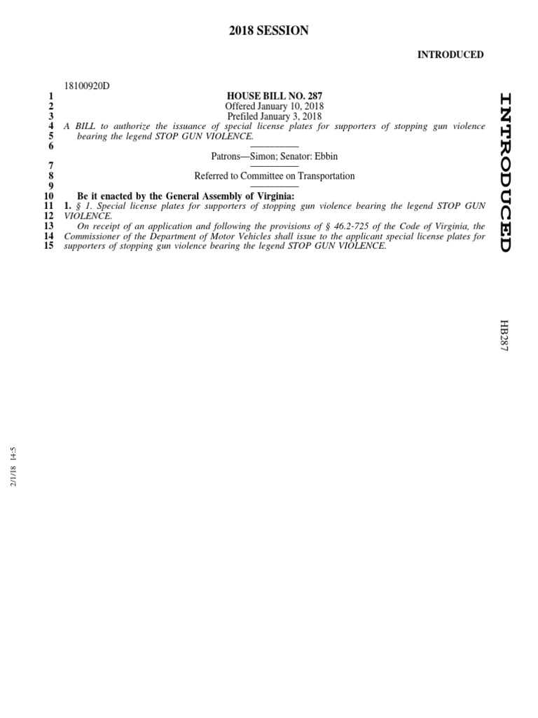 Hb 287 | Pdf