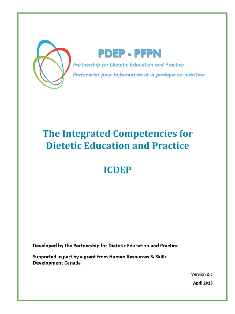 Integrated Competencies For Dietitians in Canada | PDF | Dietitian ...
