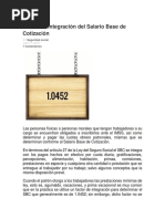 Factor de Integración para IMSS | PDF