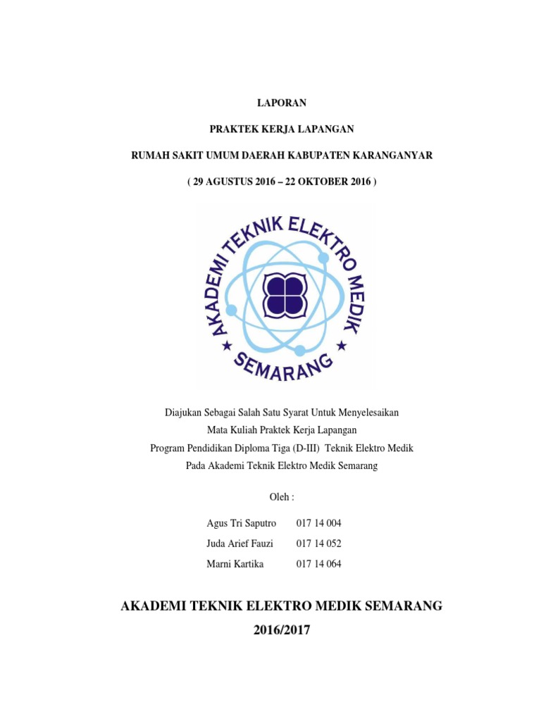 Laporan PKL di RSUD Karanganyar | PDF | Teknologi & Rekayasa