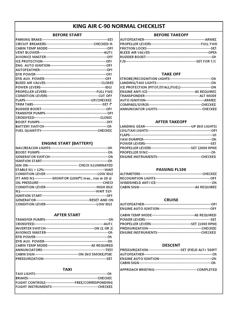 Checklist c90 Rev 1 | Download Free PDF | Vehicle Parts | Manufactured ...