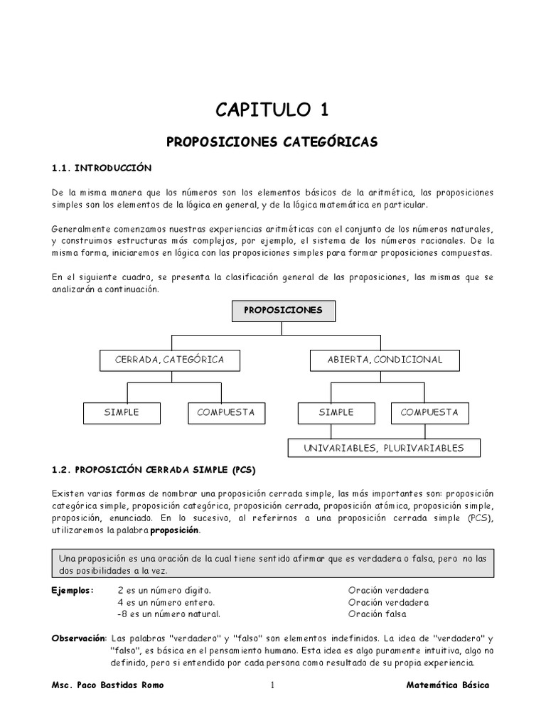 LM01-PROPOSICIONES | PDF | Proposición | Si y solo si