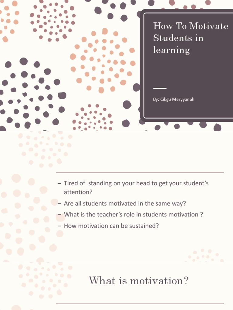 How to Motivate Students in Class | Motivation | Self-Improvement ...