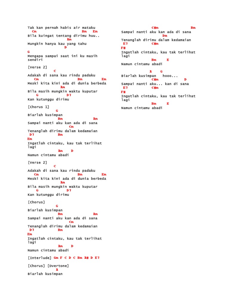 Lagu Cinta dan Kerinduan Abadi | PDF