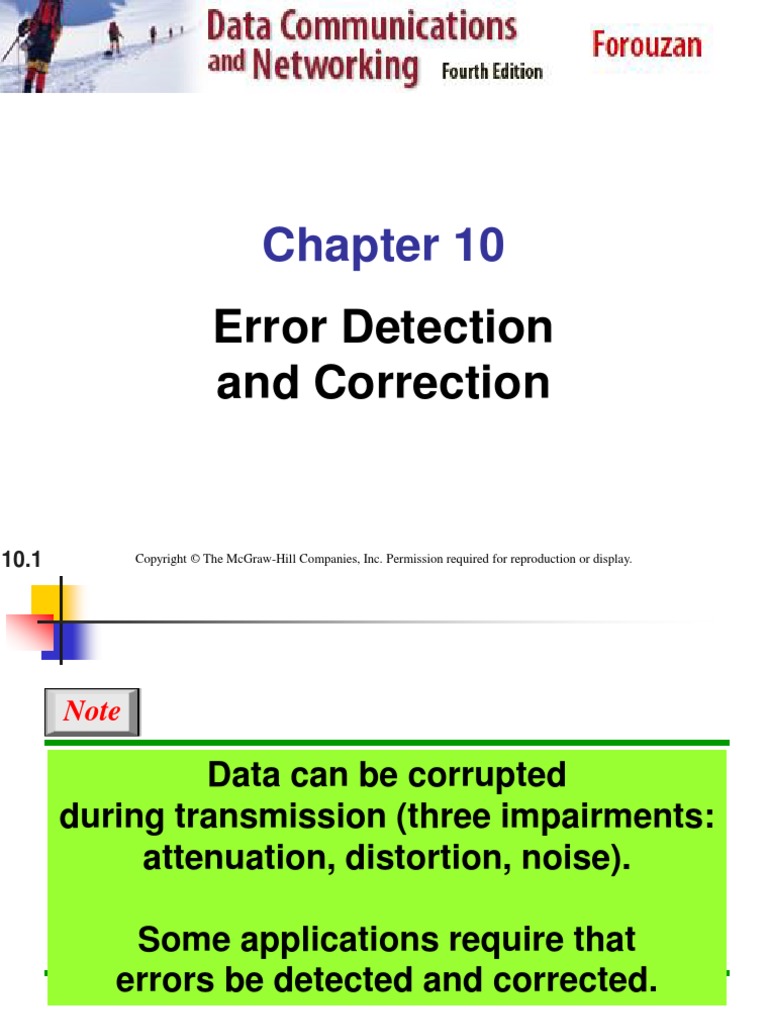 Ch 10 Pdf Error Detection And Correction Forward Error Correction