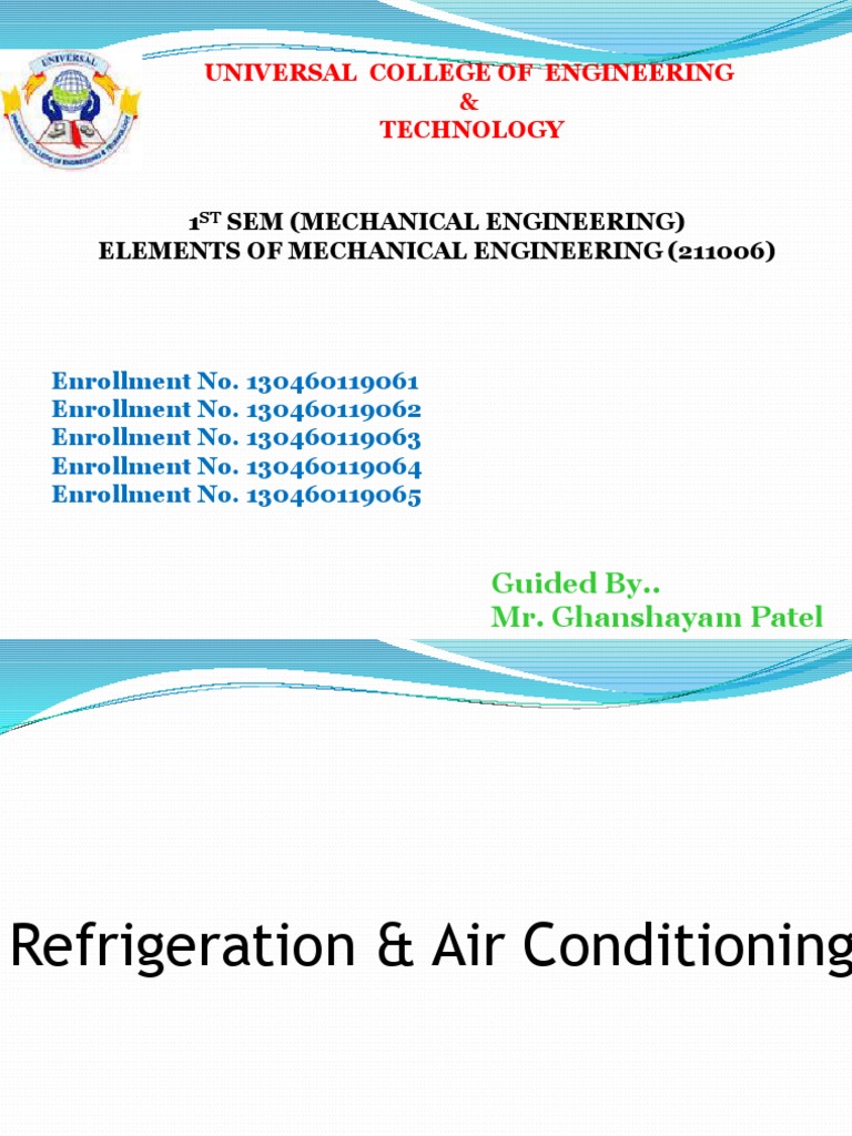Air Conditioning PPT of EME | Download Free PDF | Heat Pump | Air ...