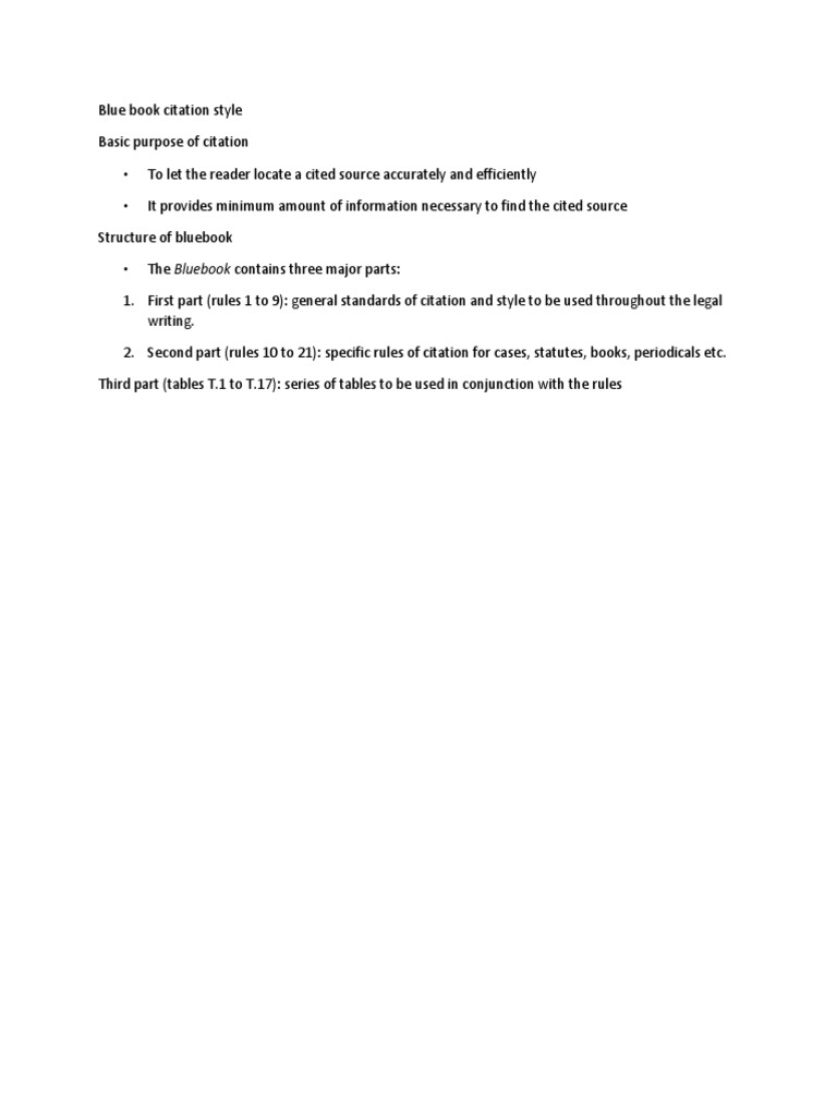 Blue Book Citation Style | PDF | Case Citation | Citation