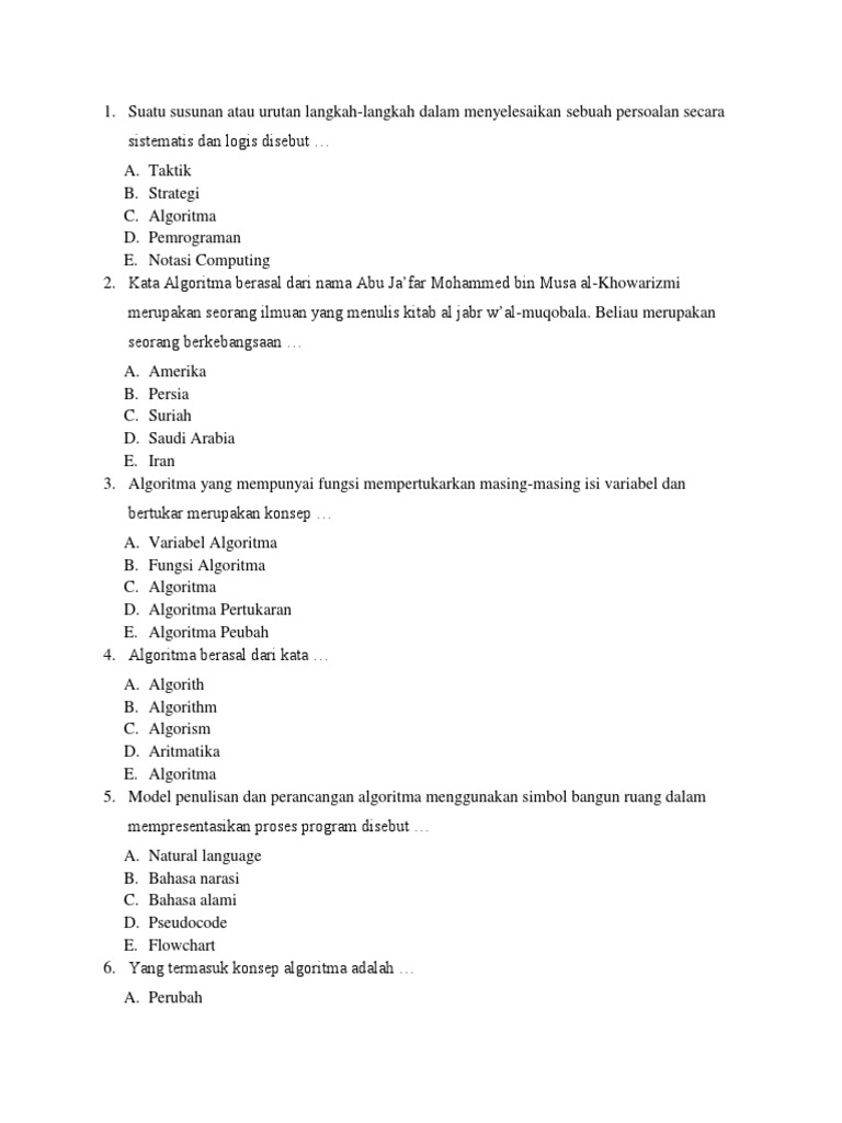 Soal Pemrograman Dasar | PDF