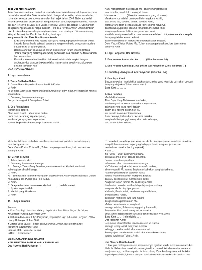 Teks Doa Novena | PDF