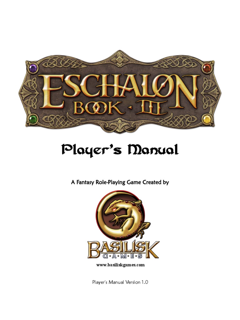 Eschalon Book III Players Manual PDF | PDF
