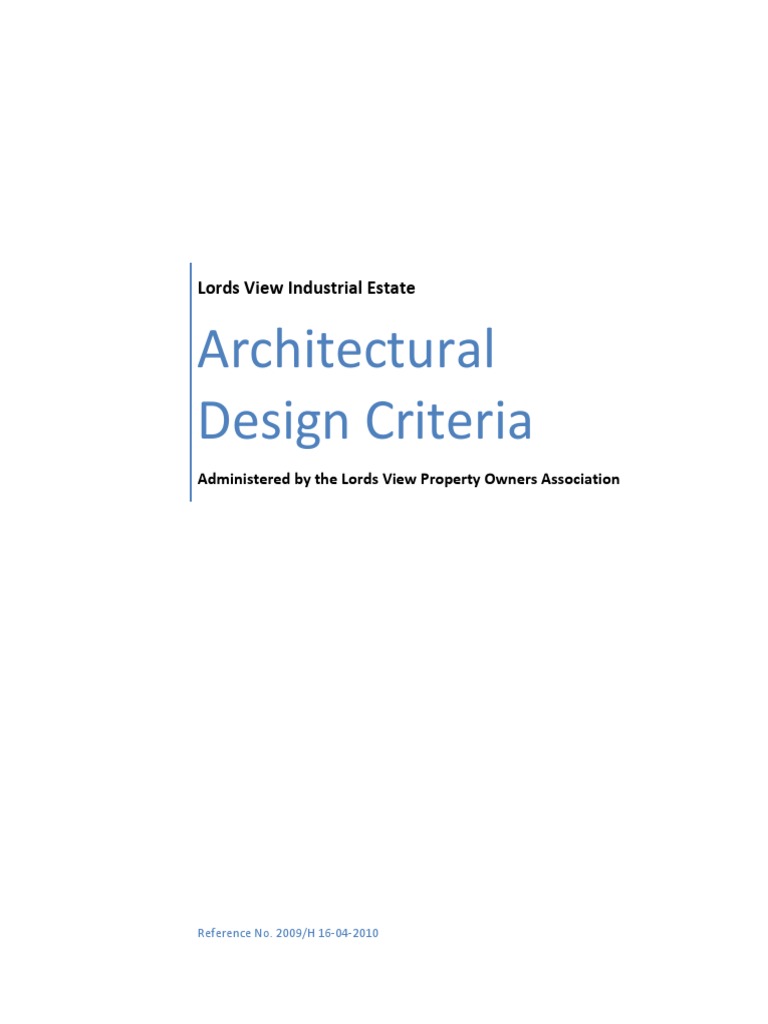 Architectural Design Criteria | PDF | Roof | Wall