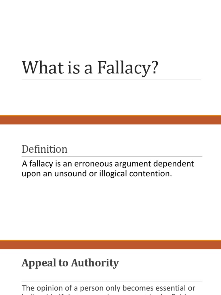 Lesson 2 Fallacies | PDF | Fallacy | Argument