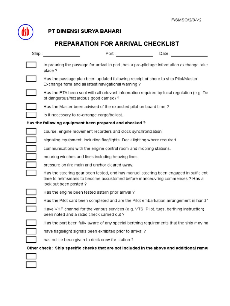 B. Checklist Navigasi OK | PDF | Water Transport | Ships
