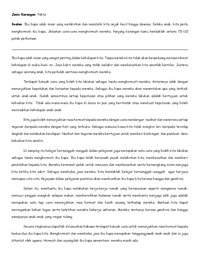 Jenis Karangan SPM | PDF