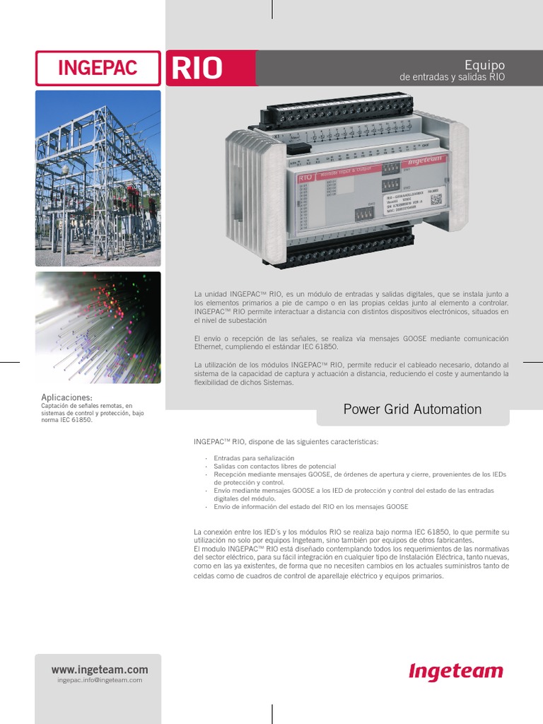 Descripción del módulo RIO de INGEPAC para la captación y actuación de ...