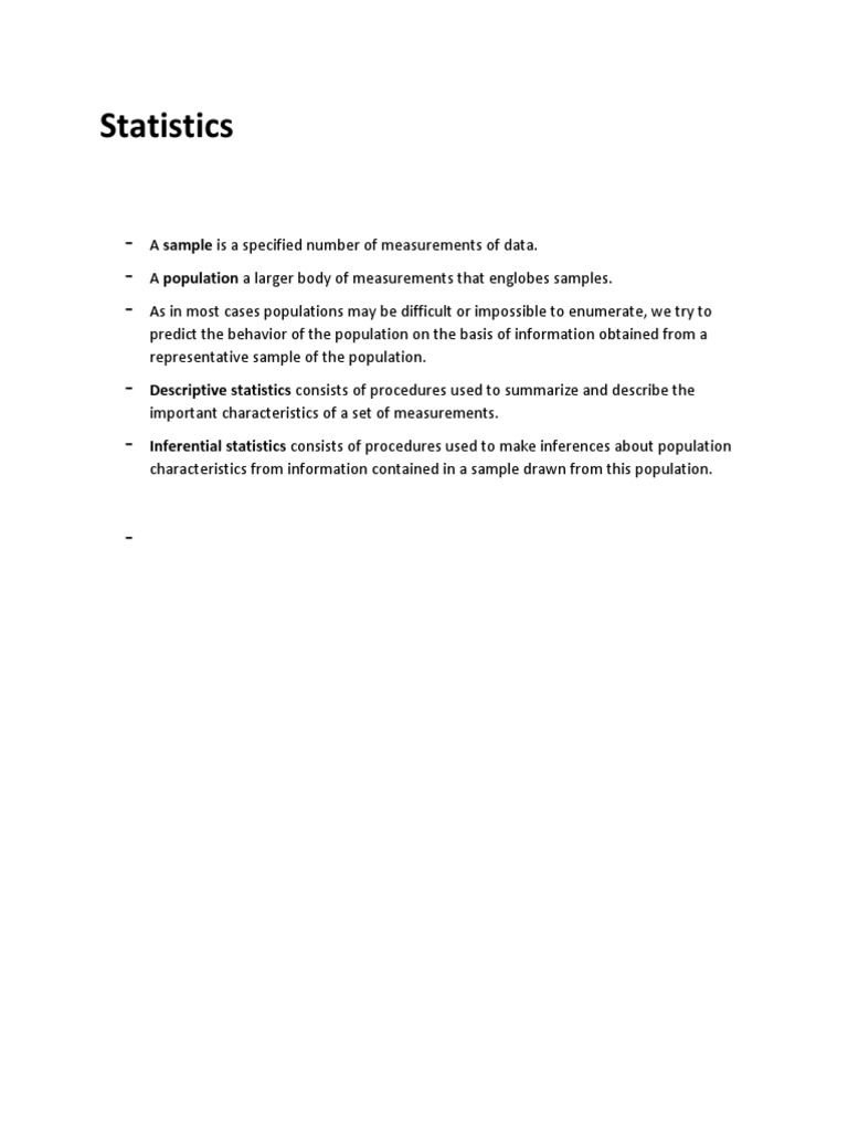 Common Terms in Statistics | PDF