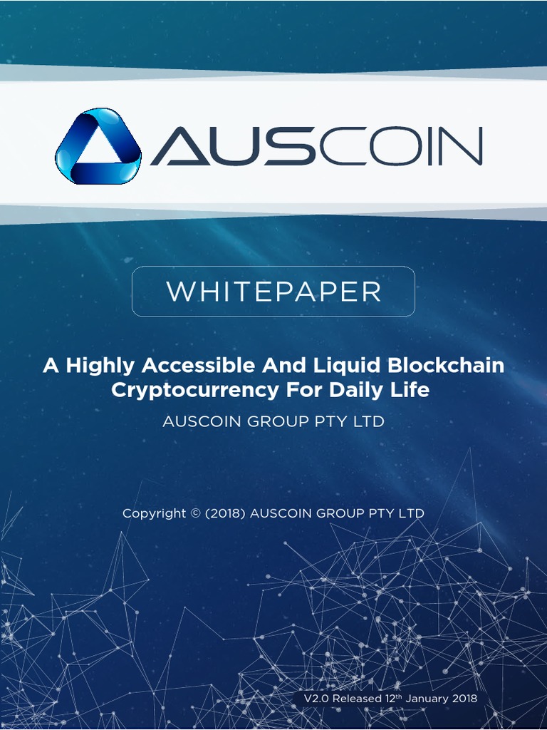 AUSCOIN Whitepaper Mark Up | PDF | Cryptocurrency | Bitcoin