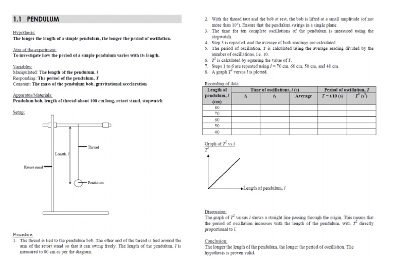 Experiment Simple Pendulum | PDF