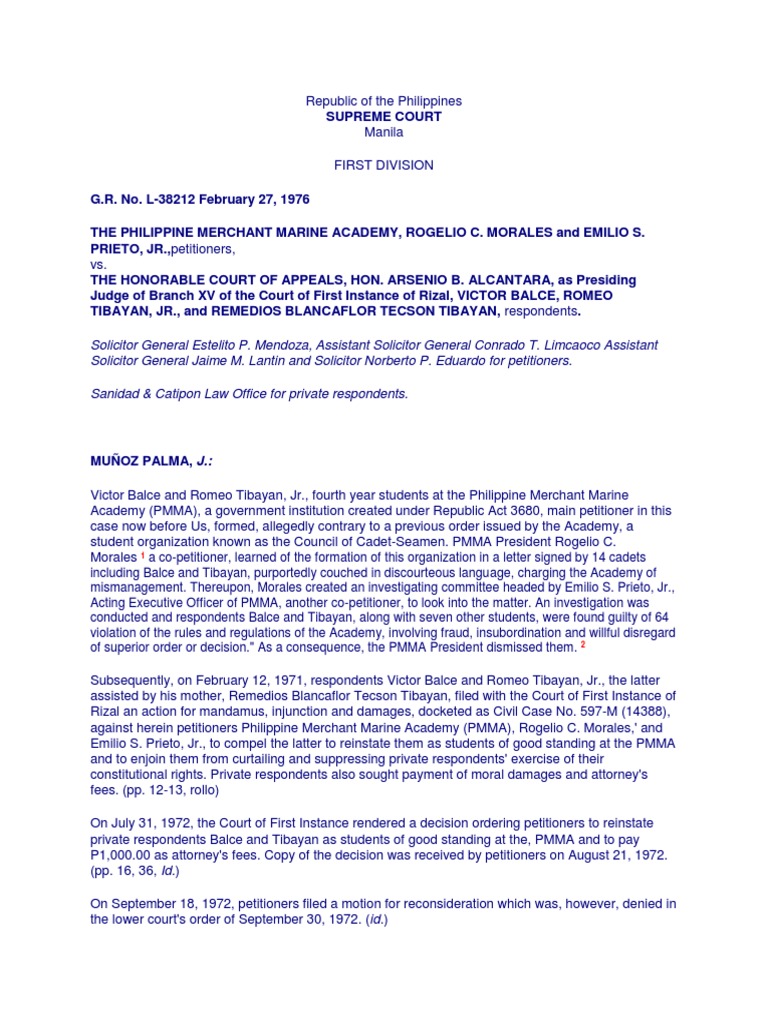PMMA Student Dismissal Case Review | PDF | Mandamus | Certiorari