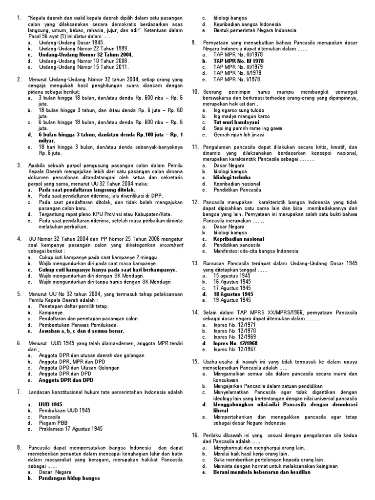Gabungan Soal Uu32 Uu15 Uu8 | PDF