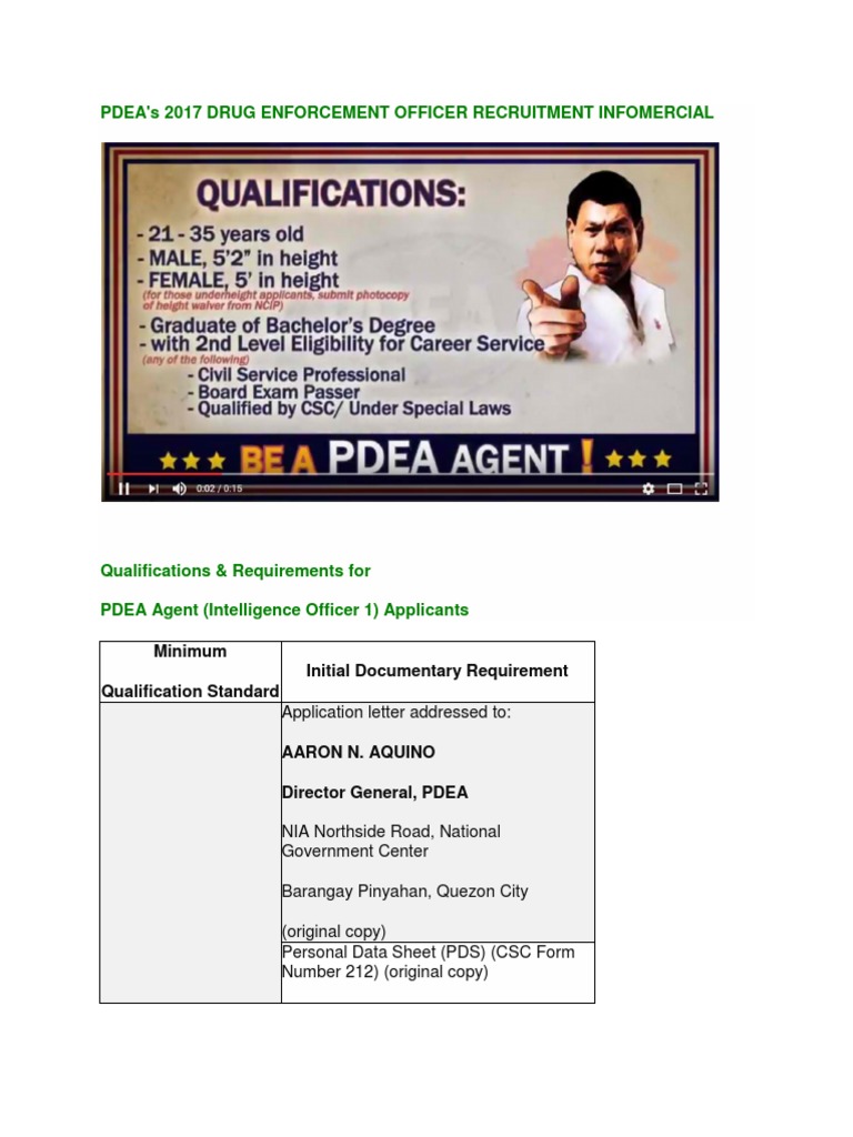 PDEA Application