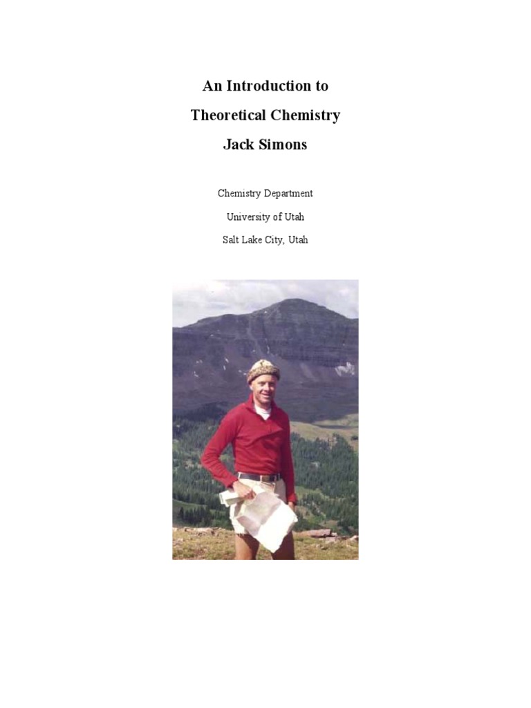 Introduction to Theoretical Chemistry | PDF | Molecular Orbital ...
