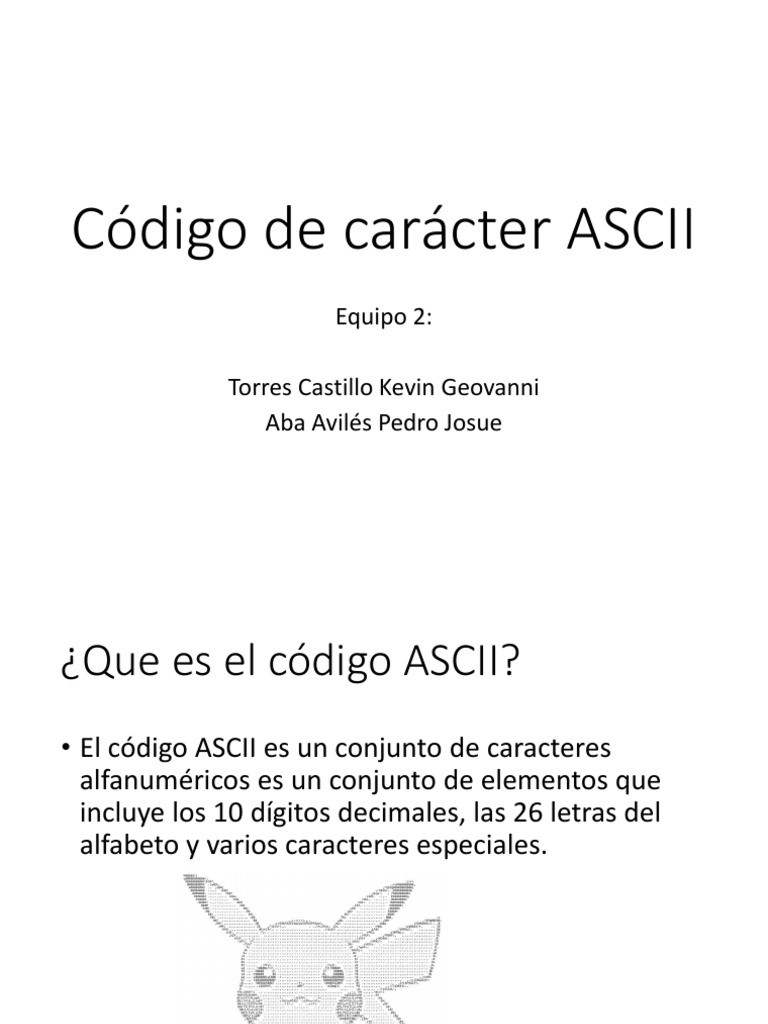 Ascii 2 | PDF | Ascii | Codificación de caracteres