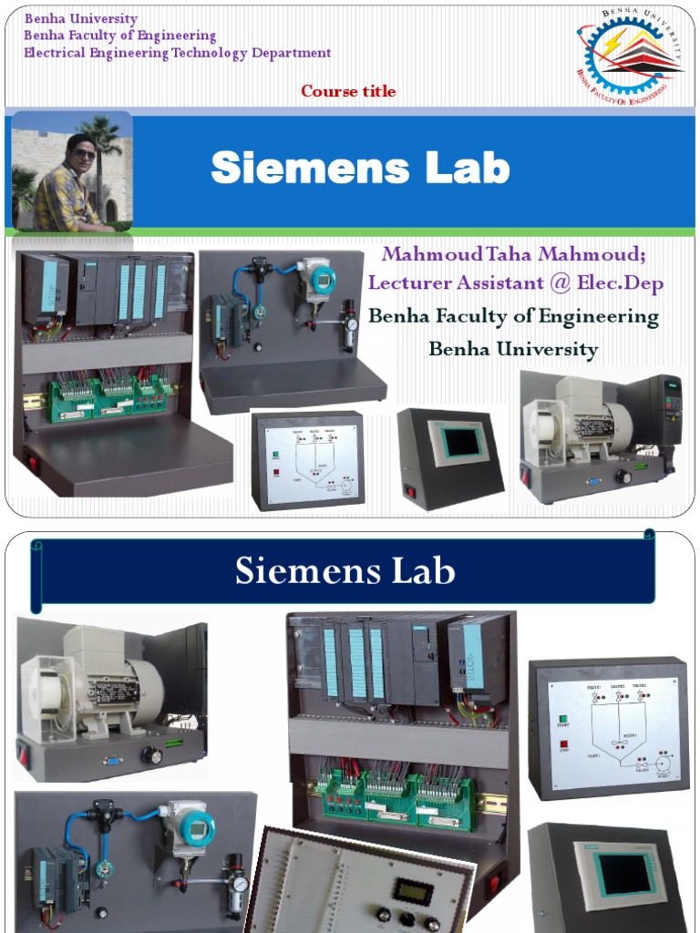 Siemens Lab: Mahmoud Taha Mahmoud Lecturer Assistant at Elec - Dep ...