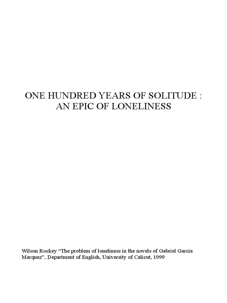 09 - Chapter 2 100 Years of Solitutde | PDF
