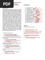 English Proficiency Questionnaire | PDF | English Language | Vocabulary