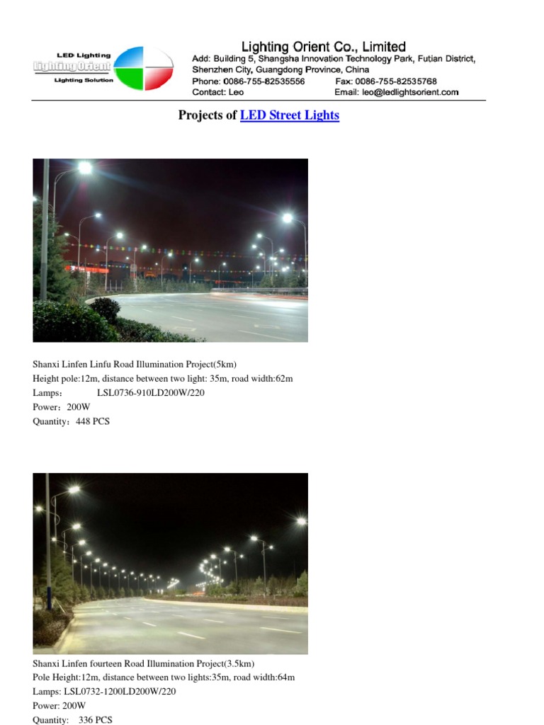 Led Streetlight Projects | PDF