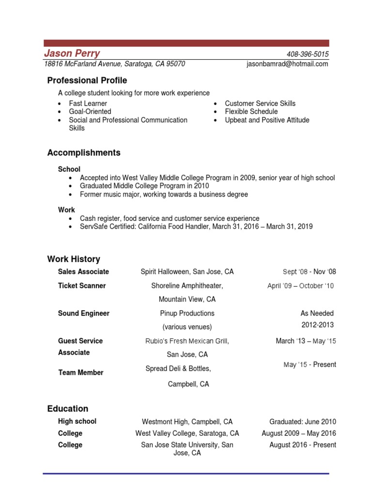 Jason Perry Resume | Download Free PDF | Learning