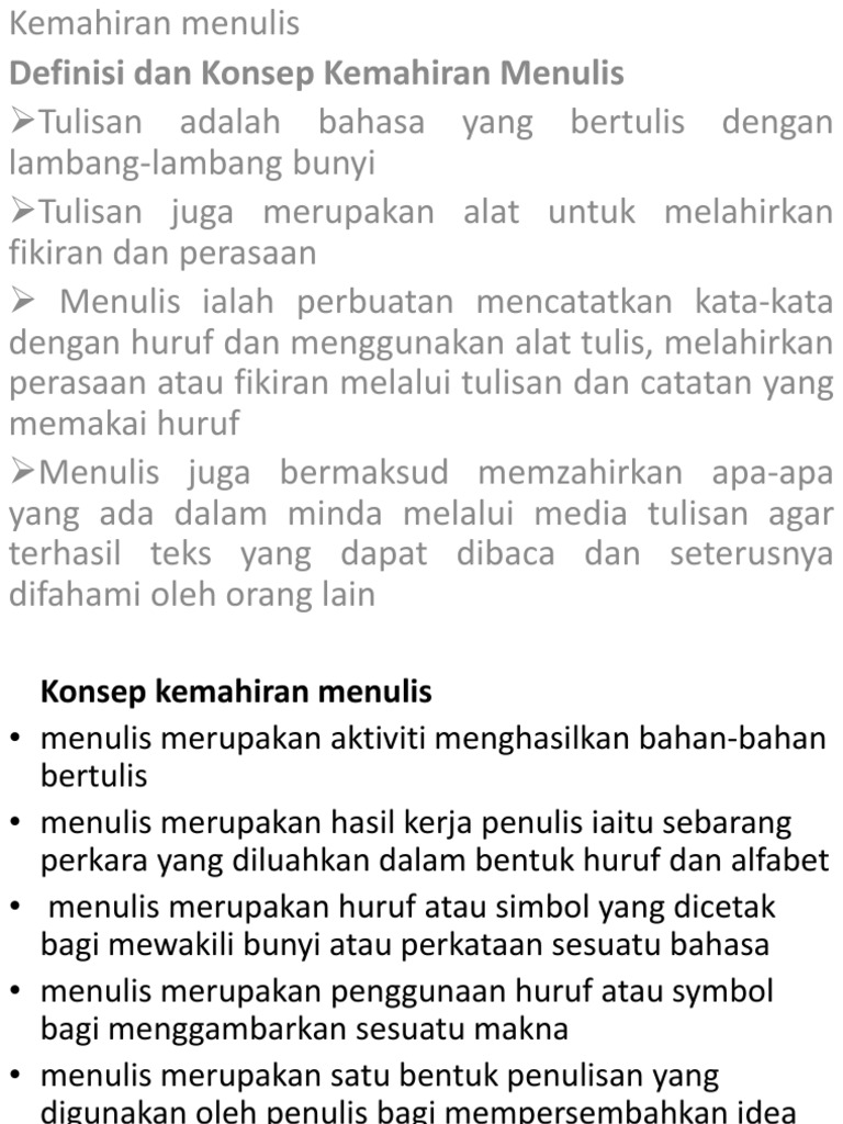 Kemahiran Menulis | PDF