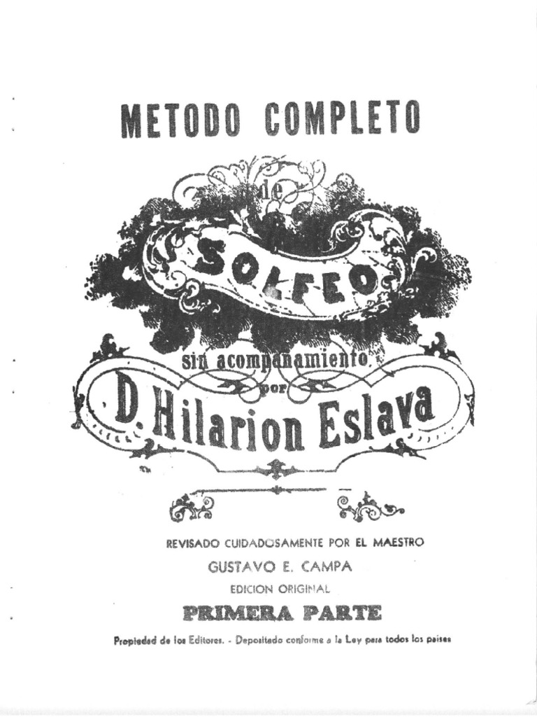 Método de Solfeo Completo - Hilarion Eslava PDF | PDF