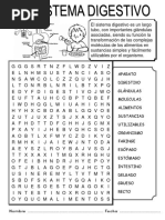 Sopa de letras: 13 órganos digestivos | PDF