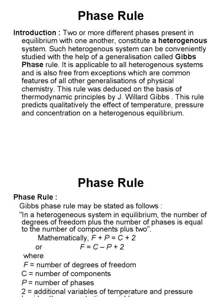 Phase Equilibrium | PDF | Phase Rule | Phase (Matter)