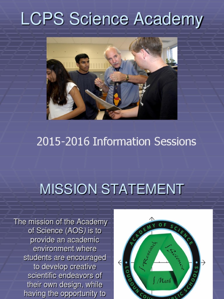 LCPS Science Academy Admission Info Session 2015-16 | PDF | Sat | Schools