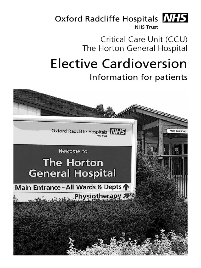 Elective Cardioversion: Critical Care Unit (CCU) The Horton General ...