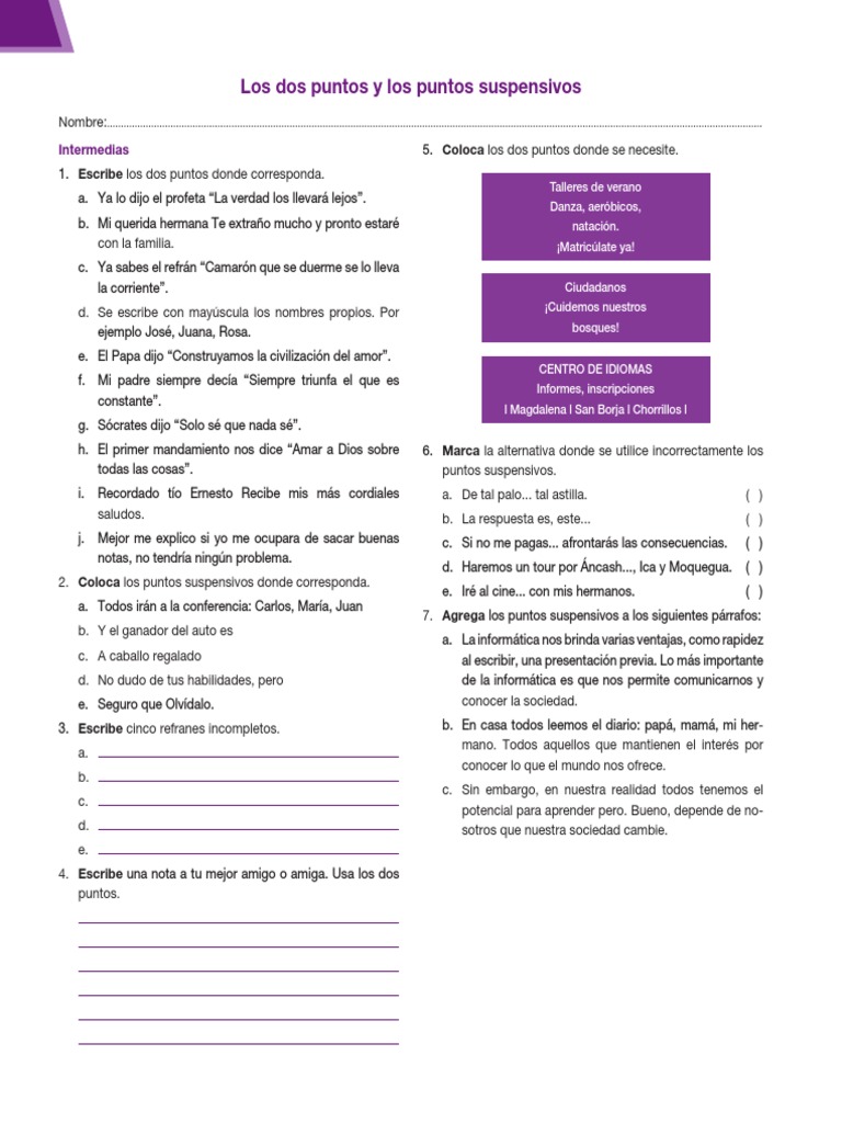 Dos Puntos y Puntos Suspensivos | PDF | Amor