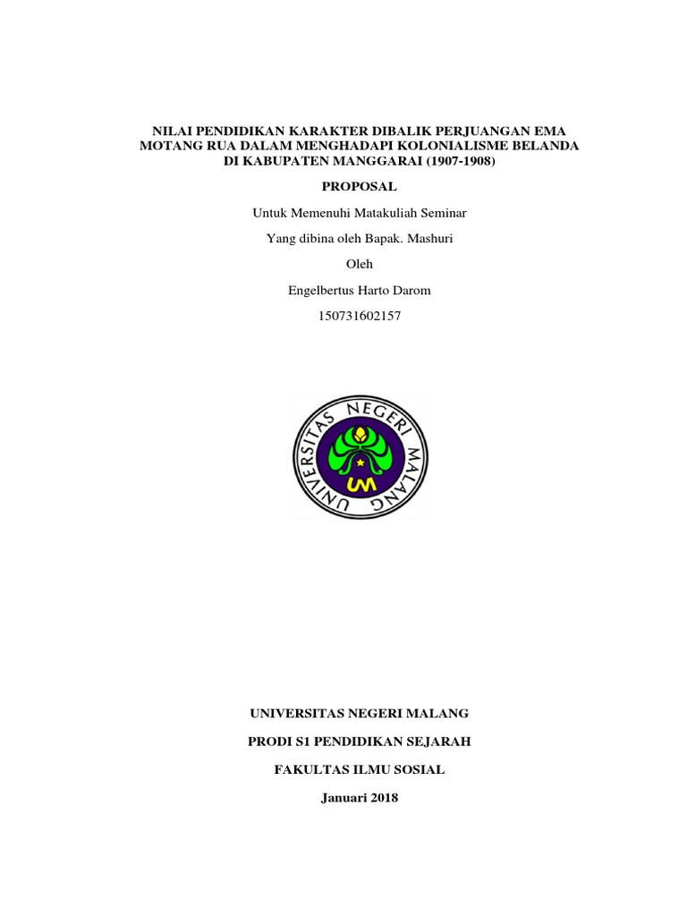 Peran Ema Motang Rua Dalam Pergerakan Kebangsa Di Kabupaten Manggarai ...