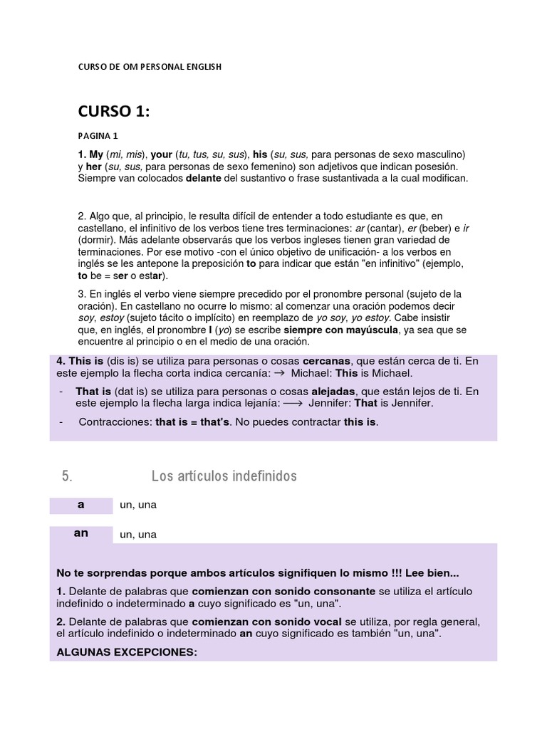 Curso de Om Personal English | PDF | Celsius | Verbo