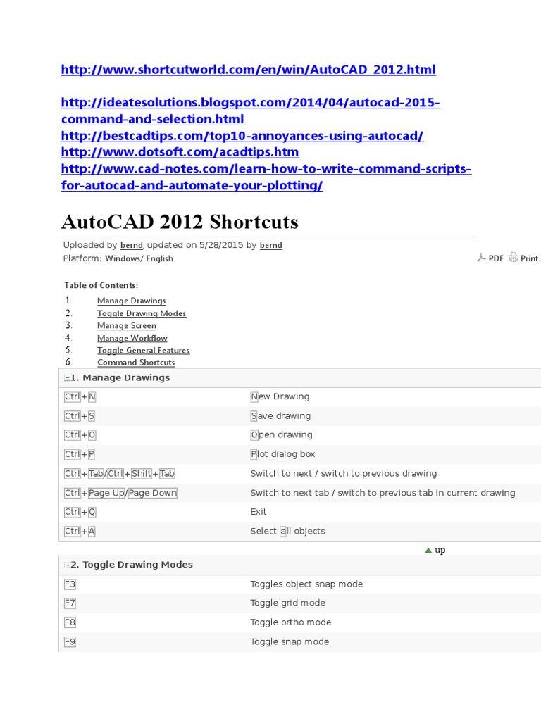 200 Key Autocad Pdf Button Computing Matrix Mathematics 